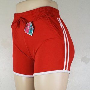 Shorts | Red Athletic Shorts White Trim Size L | Poshmark